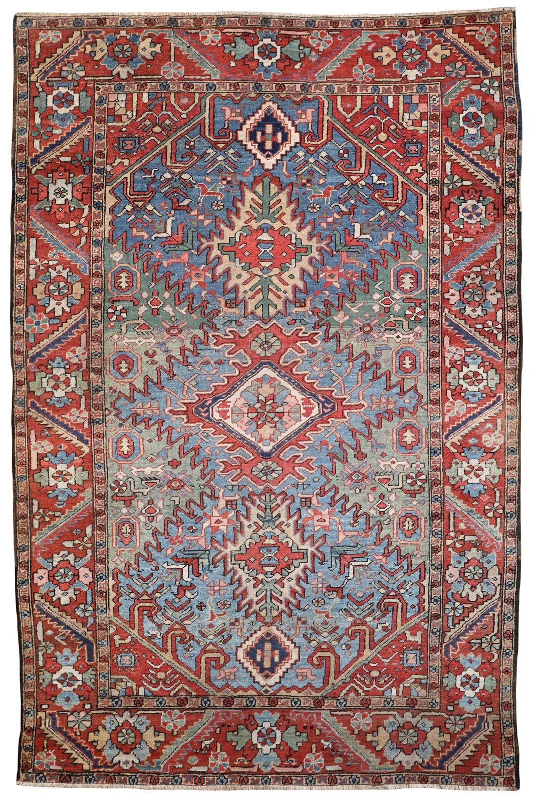 Rare Antique Heriz carpet - Farnham Antique Carpets